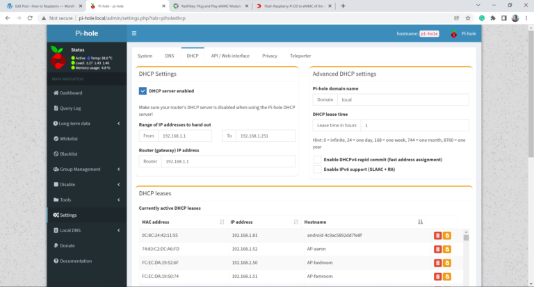 Pi-hole Upgrade #2 – an easy DHCP server – How to Raspberry